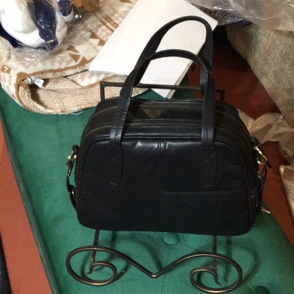 Born | Bags | Nwt Born Black Leather Double Zip Bag | Poshmark